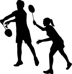 Mixed Doubles Badminton Vector Images (63)