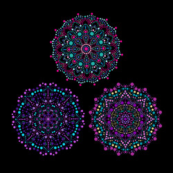 Dot Painting Mandala Vector Images (over 1,000)