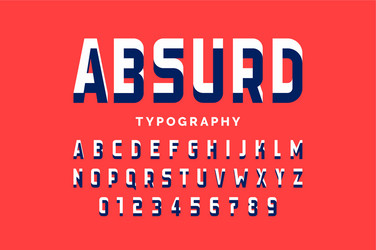 Impossible shape font Royalty Free Vector Image