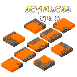 3d isometric tiles Royalty Free Vector Image - VectorStock