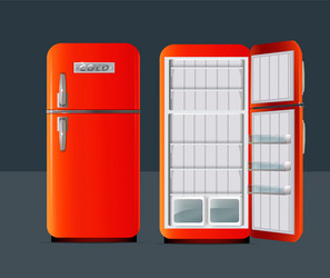 Red fridge Royalty Free Vector Image - VectorStock