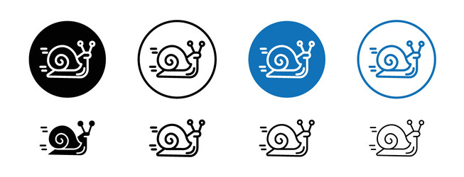Snail icon set slow snails pictogram logo symbol Vector Image