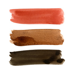 Watercolor brush stroke set Royalty Free Vector Image