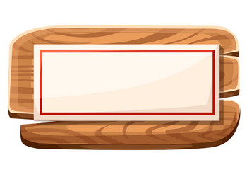Wooden signboard plaque with place for text Vector Image