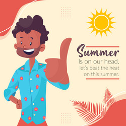 Fresh juice beat the heat banner design Royalty Free Vector