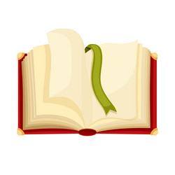 Paper book open cartoon Royalty Free Vector Image