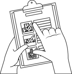 Hand with Checklist Vector Images (over 11,000)