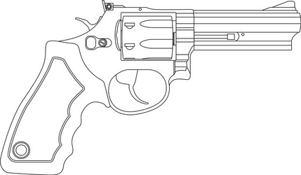 Revolver outline Royalty Free Vector Image - VectorStock