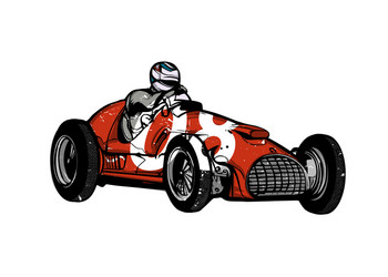 Vintage sport racing car Royalty Free Vector Image