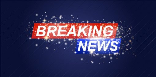 Breaking news headline template Royalty Free Vector Image