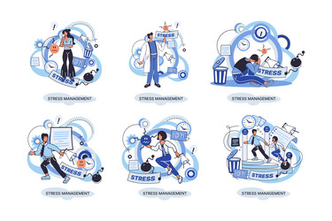 Stress management abstract metaphor pressure Vector Image