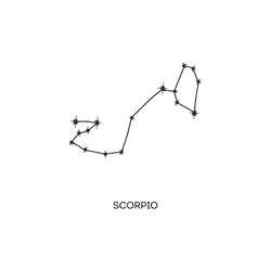 Scorpio constellation Royalty Free Vector Image