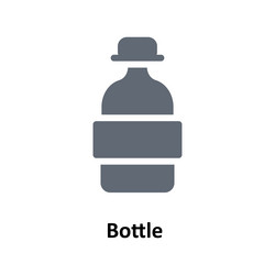 Bottle fill outline icons simple stock Royalty Free Vector