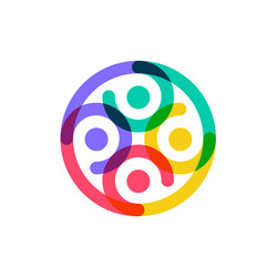 Colorful logo design concept people logo Vector Image