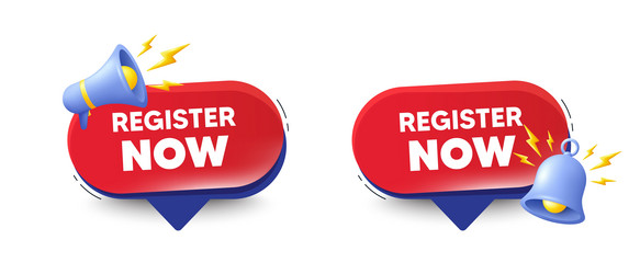 Register now tag free registration offer Vector Image