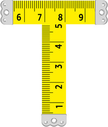 Letter u ruler icon cartoon style Royalty Free Vector Image