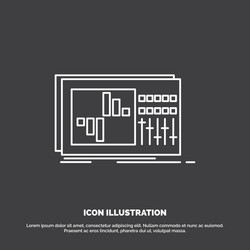 Control equalizer equalization sound studio icon Vector Image