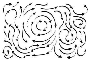 Doodle flowchart shapes symbols pointer Royalty Free Vector