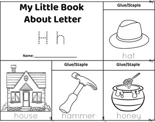 My little book about letter aa Royalty Free Vector Image