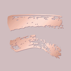 Brush stroke rose gold elegant metallic texture Vector Image