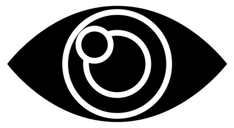 Eye vision look human outline Royalty Free Vector Image