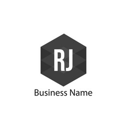 Initial letter rj logo template design Royalty Free Vector