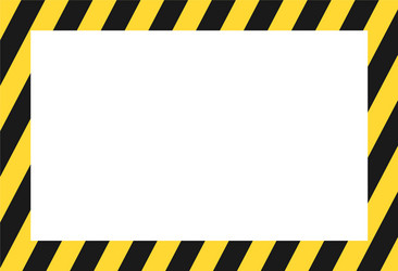 Warning sign yellow and black stripes frame Vector Image