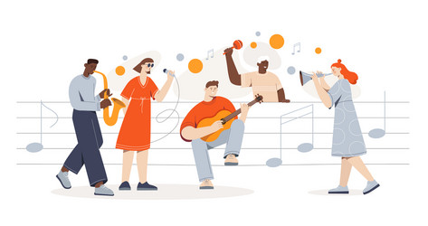 Sheet Music Cartoon Vector Images (over 1,200)