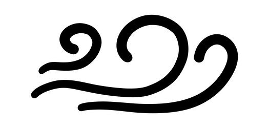 Doodle wind lines air sketch cartoon hand drawn Vector Image