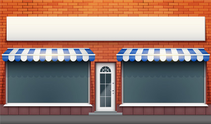 Exterior coffee shop brick texture flat design Vector Image