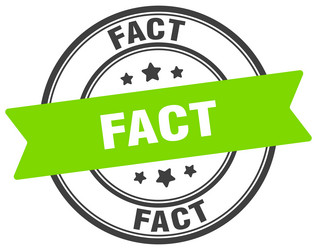 Fact stamp label on transparent background Vector Image