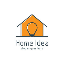 Decor home logo template interior logo sign Vector Image