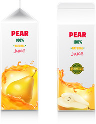 Juice package set carton box Royalty Free Vector Image
