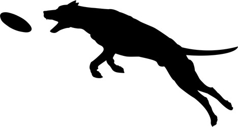 Playing Dog Silhouette