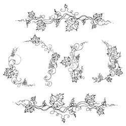 Vine design elements Royalty Free Vector Image