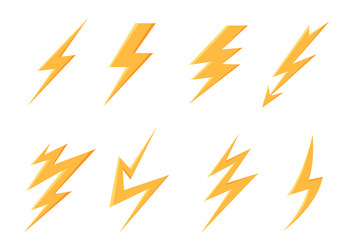 Yellow lightning icon concept Royalty Free Vector Image