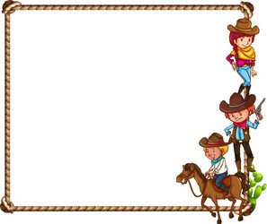 Cowboy border frame Royalty Free Vector Image - VectorStock