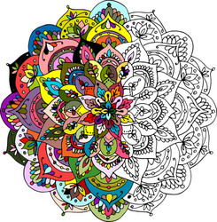 Full color mandala Royalty Free Vector Image - VectorStock