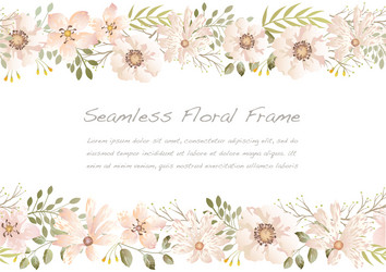 Emerald green plants circle frame seamless Vector Image