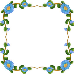 A margin decor with flowers Royalty Free Vector Image