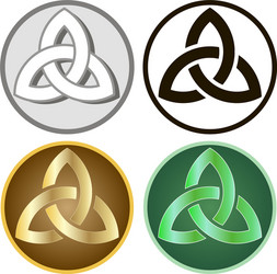 Celtic trinity knot triquetra tattoo Royalty Free Vector
