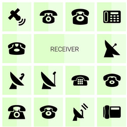 Receiver icons Royalty Free Vector Image - VectorStock