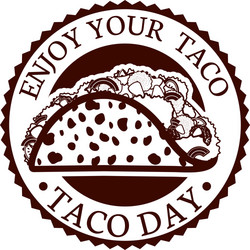 Taco stamp design Royalty Free Vector Image - VectorStock