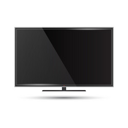 Flat blue television set Royalty Free Vector Image