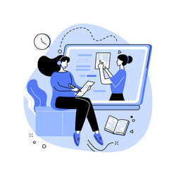 Study everywhere isolated cartoon Royalty Free Vector Image