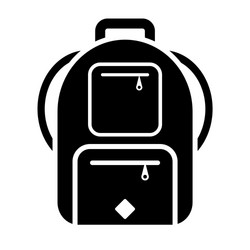 Backpack icon on white Royalty Free Vector Image