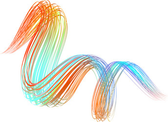 Colorful flow poster transparent brushstroke wave Vector Image