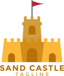 Pile of sand logo design template Royalty Free Vector Image