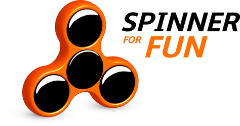 Spinner logo realistic design entertaining gaming Vector Image