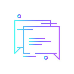 Good comment feedback icon with black outline Vector Image